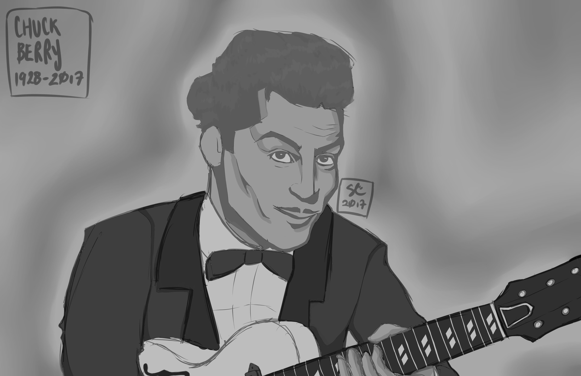 ArtStation - Chuck Berry Tribute Art