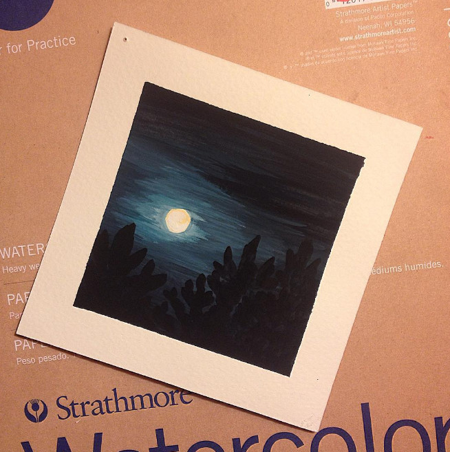 ELI - Moon Gouache Study
