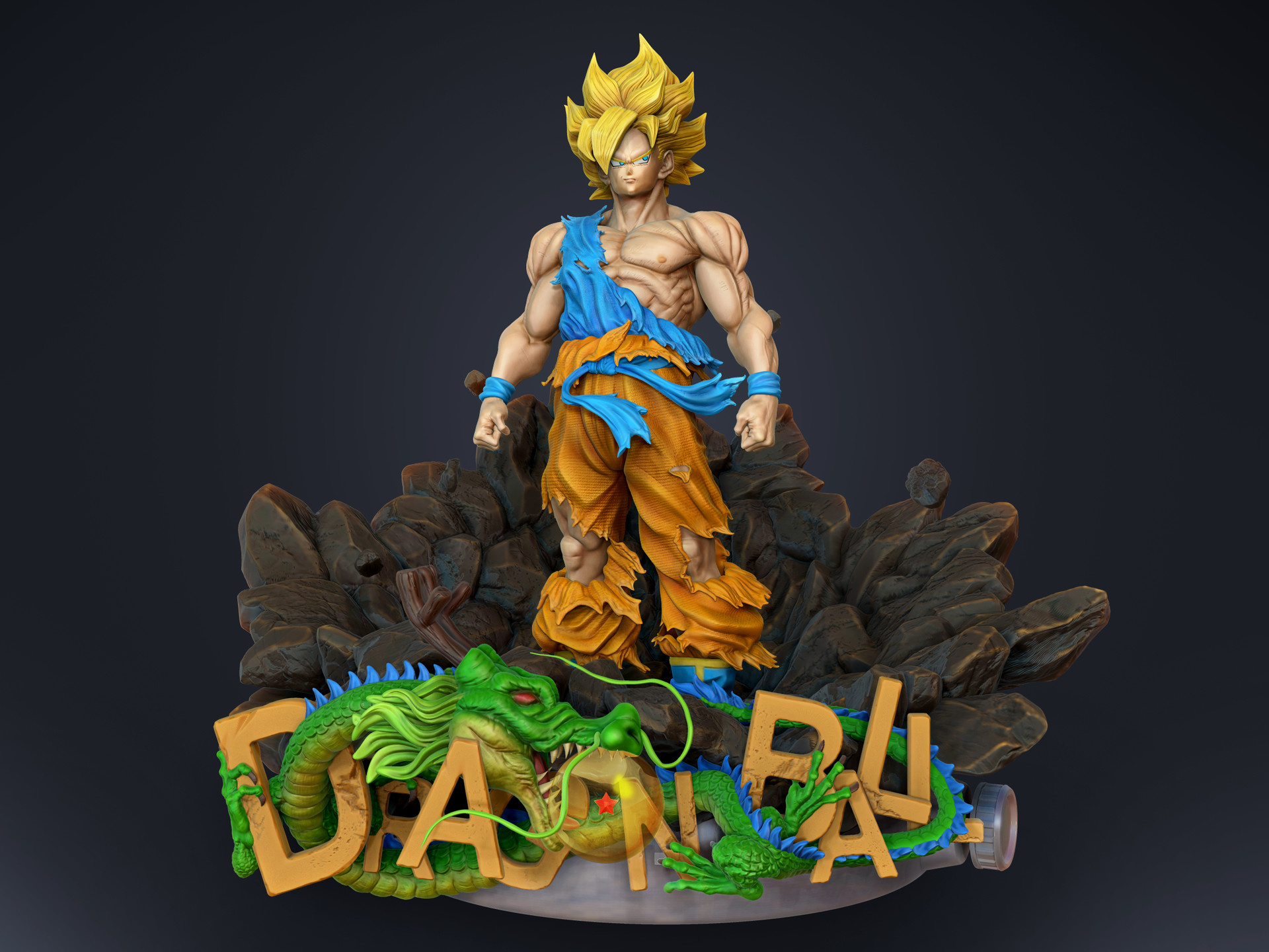 Chi Kit Leong - dragonball (goku) fan art