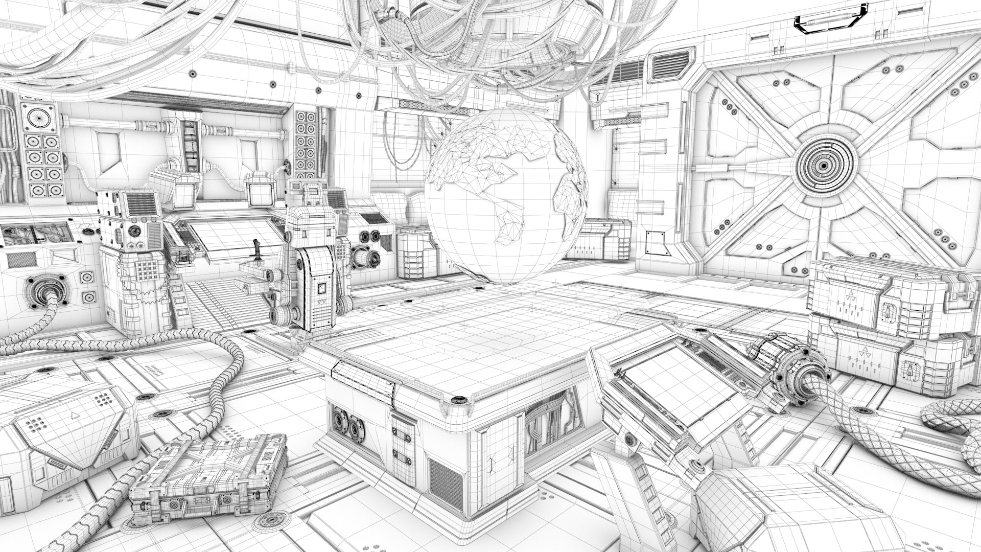 Retro Spaceship Interior