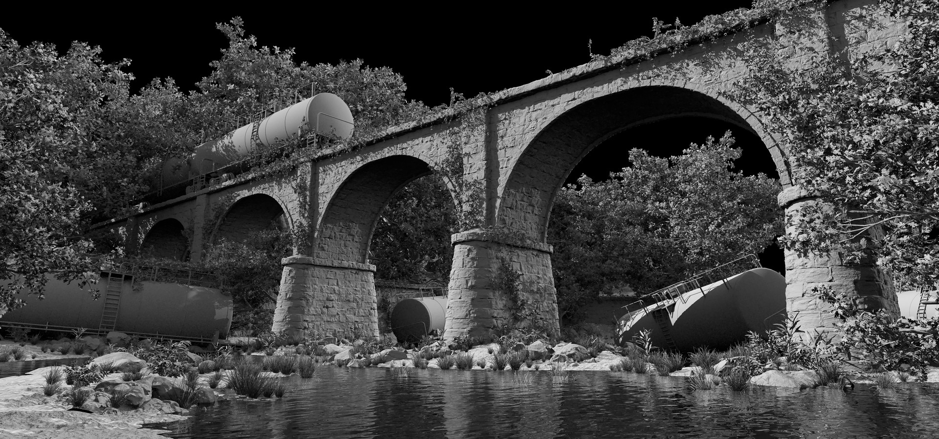 Art of Greg Zdunek - Abandoned Bridge