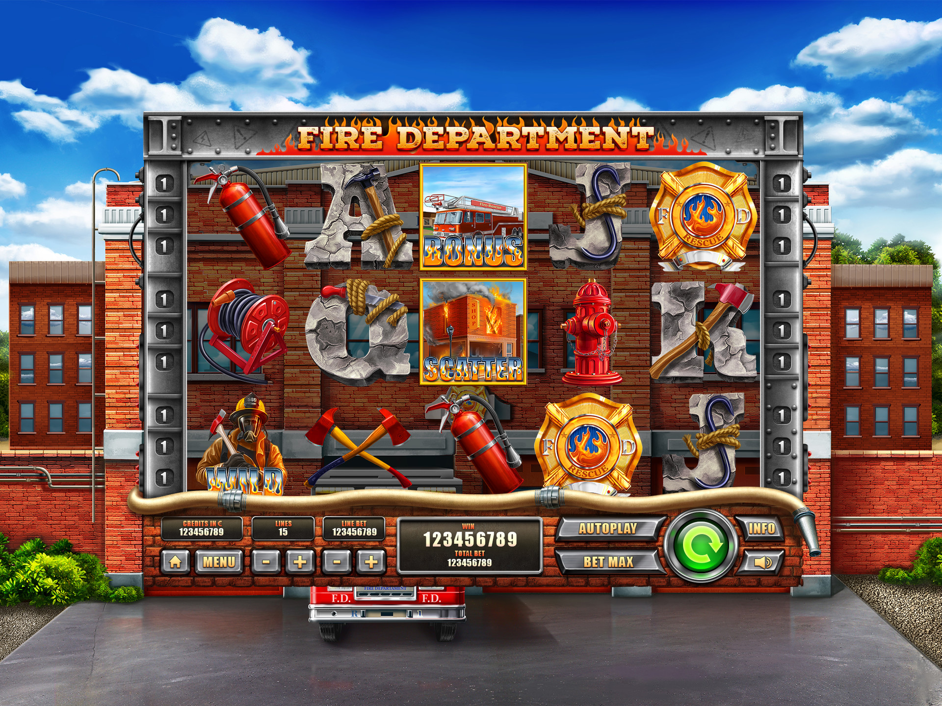 ArtStation - Slot machine - "Fire Department"