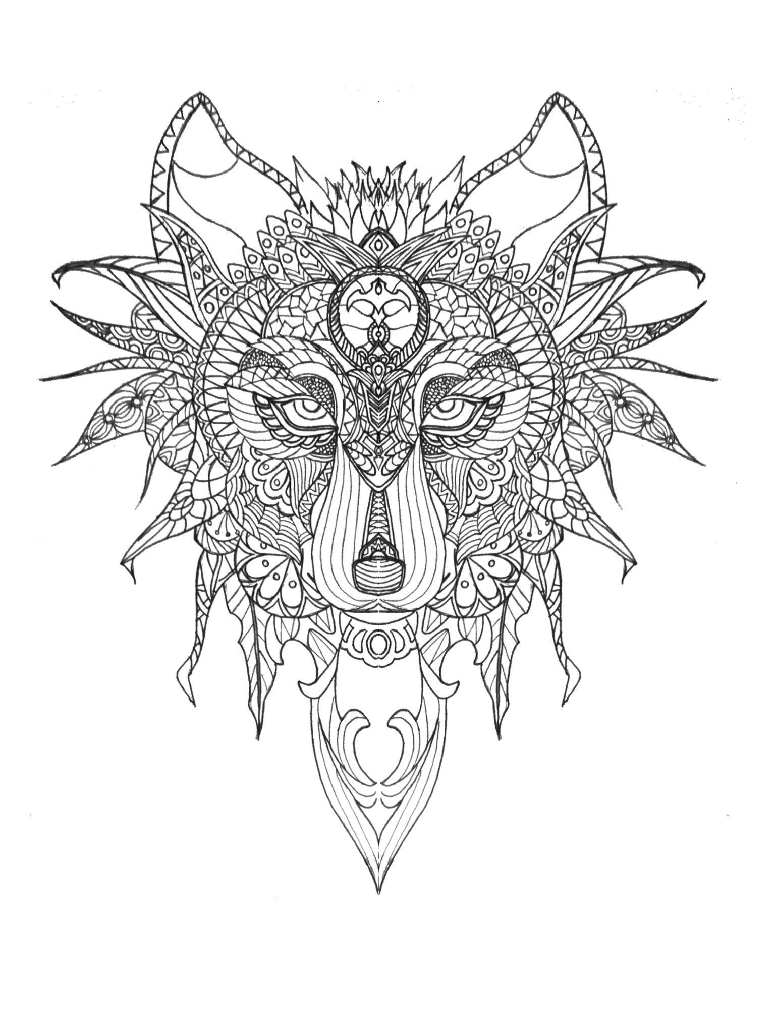 ArtStation - 2D Wolf Sketch
