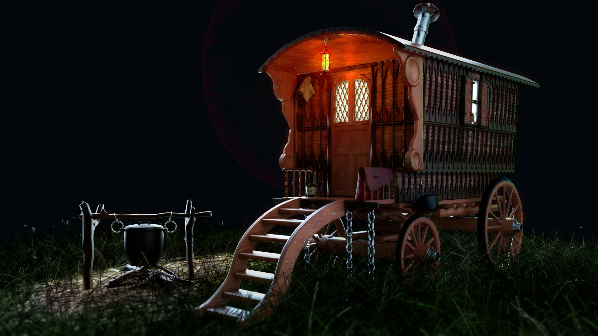 Gypsy Caravan Wallpaper