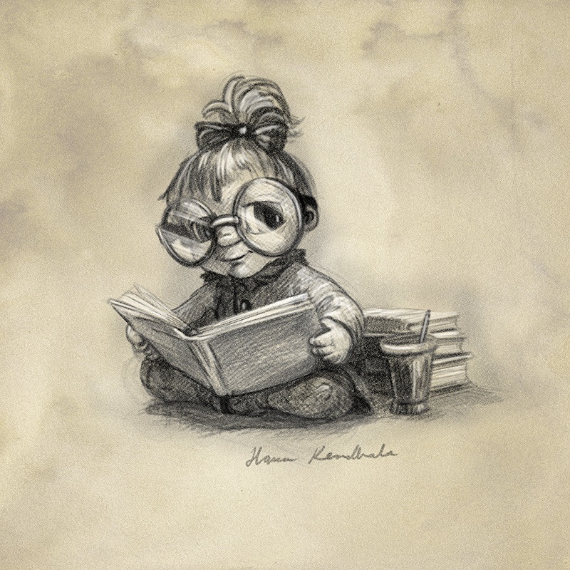 how to draw a bookworm