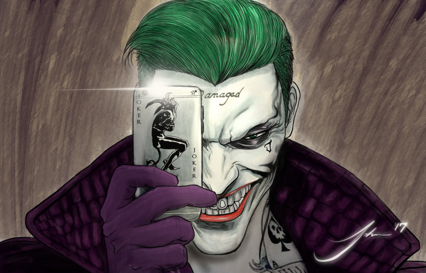 how to draw joker killing joke