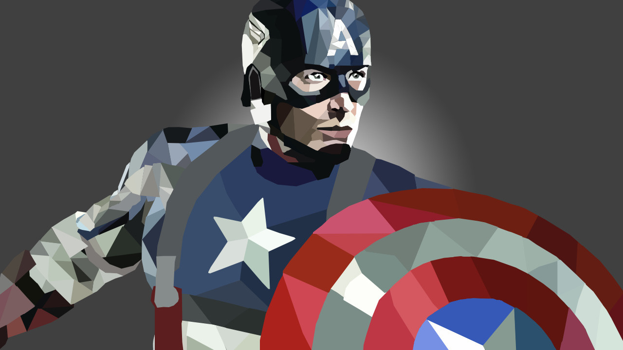 ArtStation - Capitão America | Captain America , Poly Art