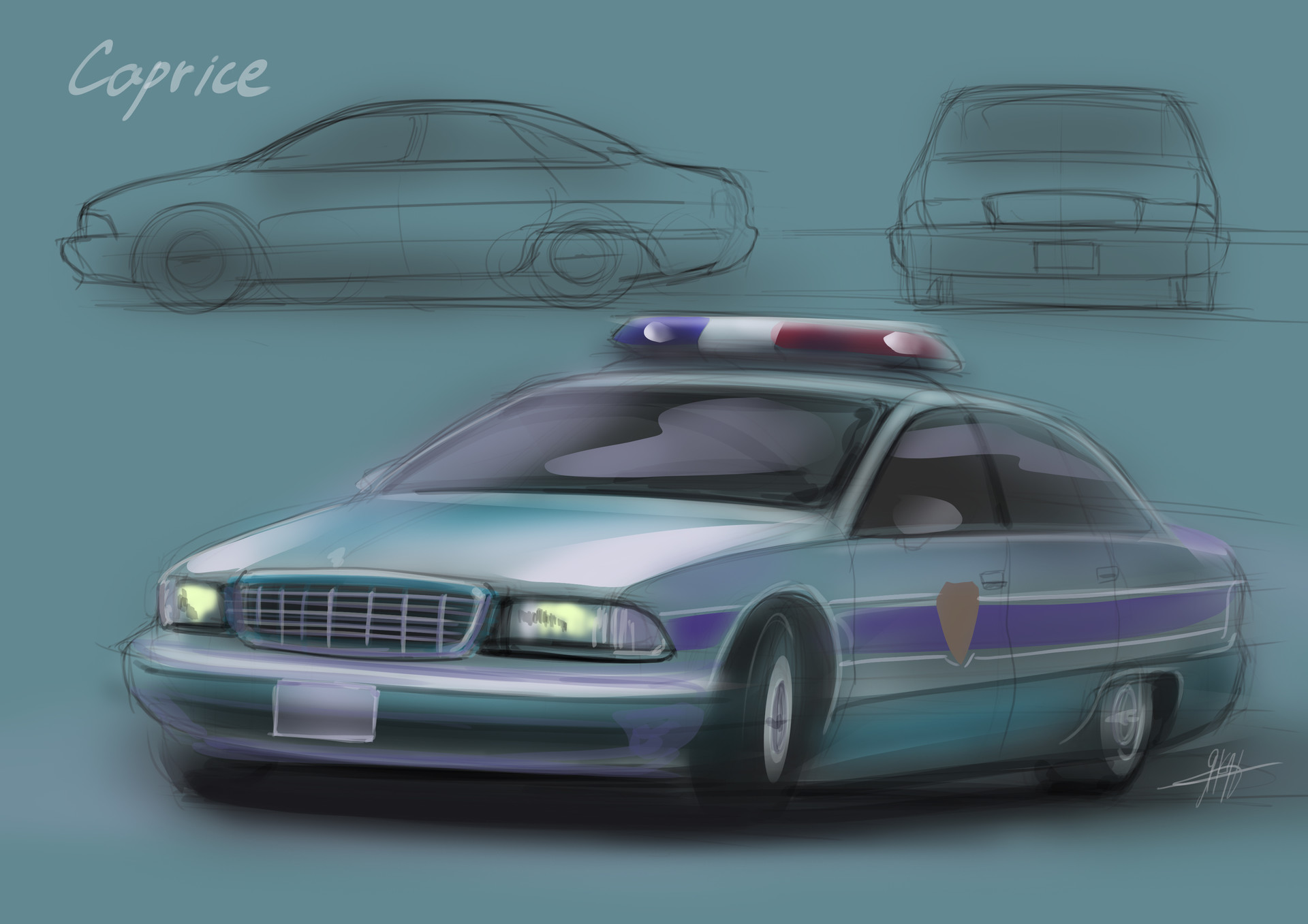 ArtStation - Caprice Police Car