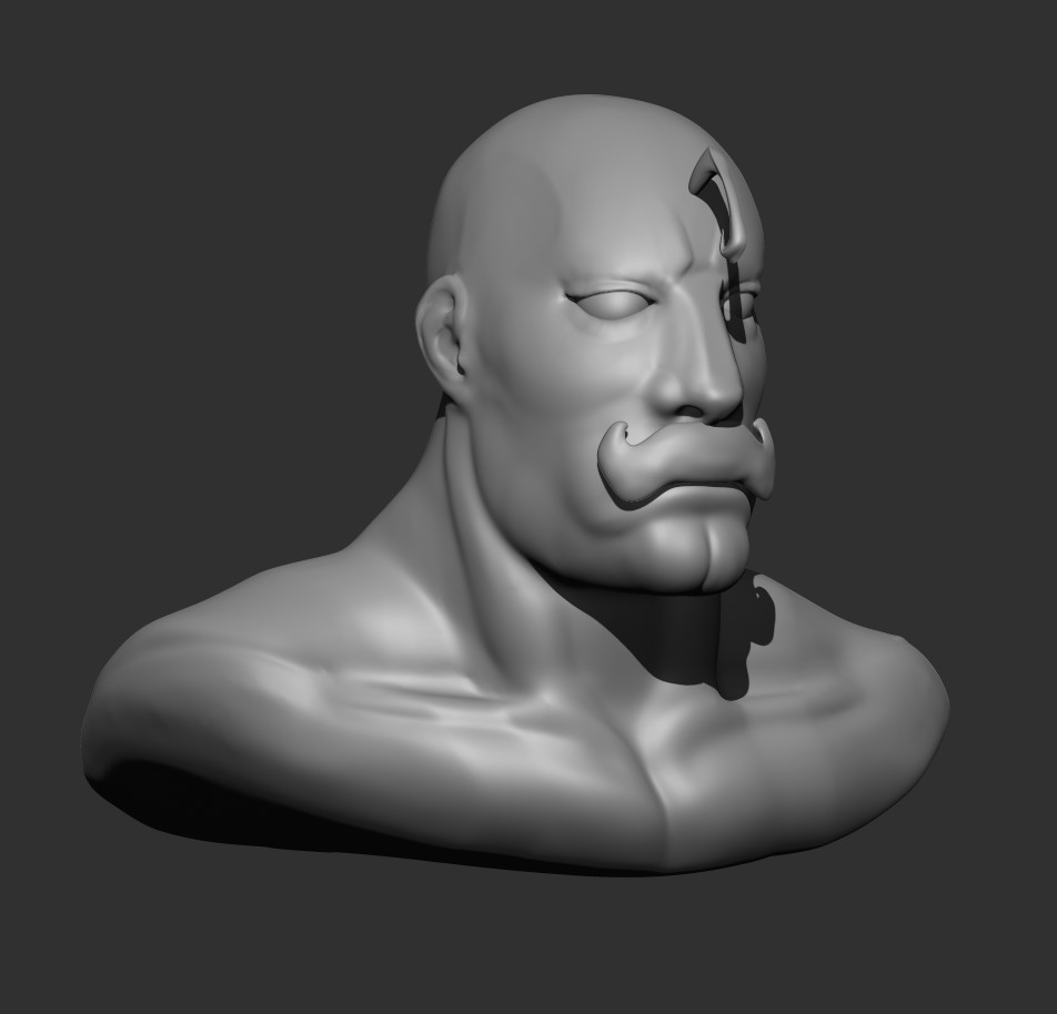 ArtStation - Head Sculpt: Alex Louis Armstrong - FMA