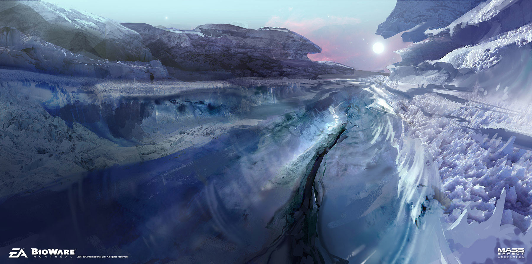 Ben Lo - Mass Effect Andromeda - Ice planet exploration sketches
