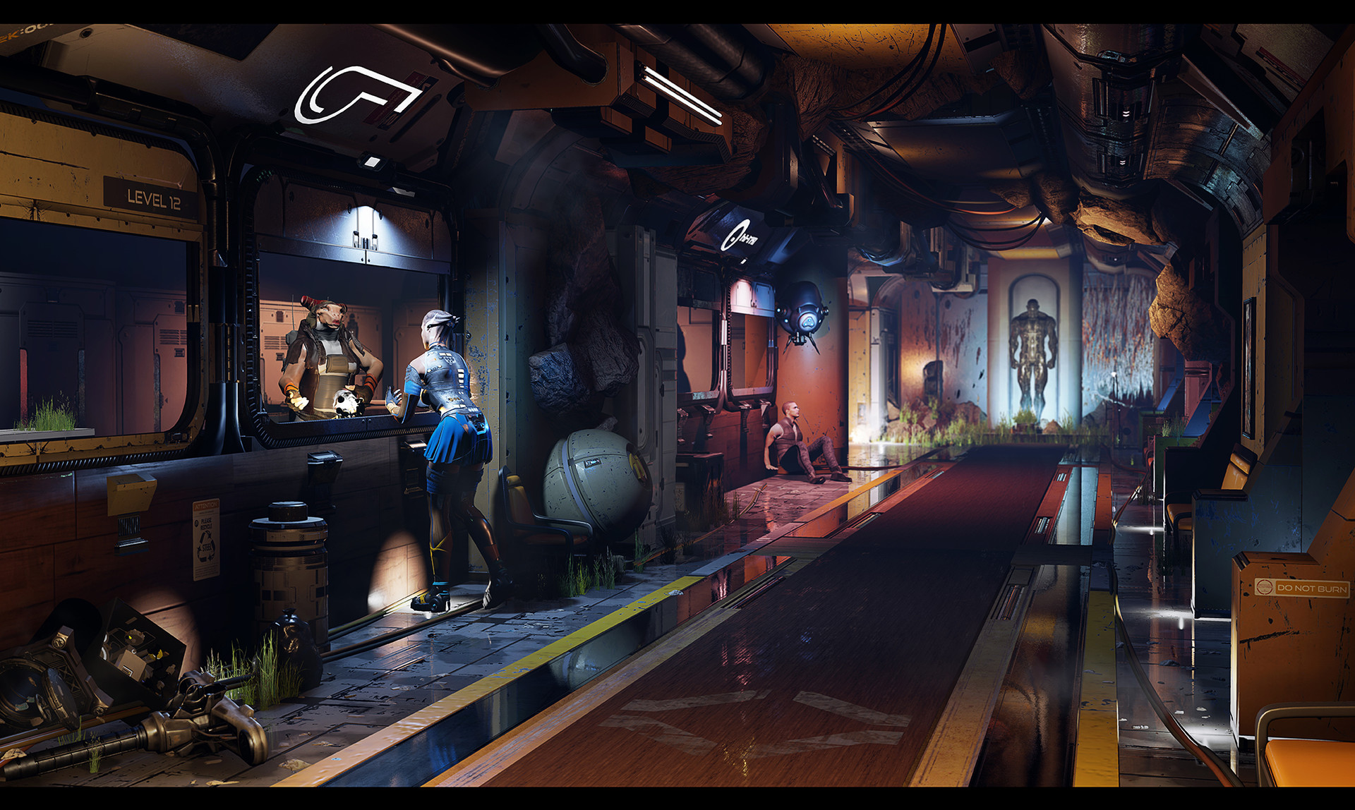 ArtStation - Alien Colony Market Level Design