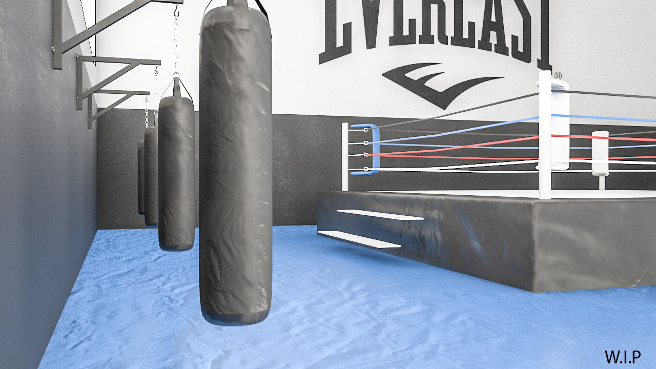 ArtStation - boxing gym wip