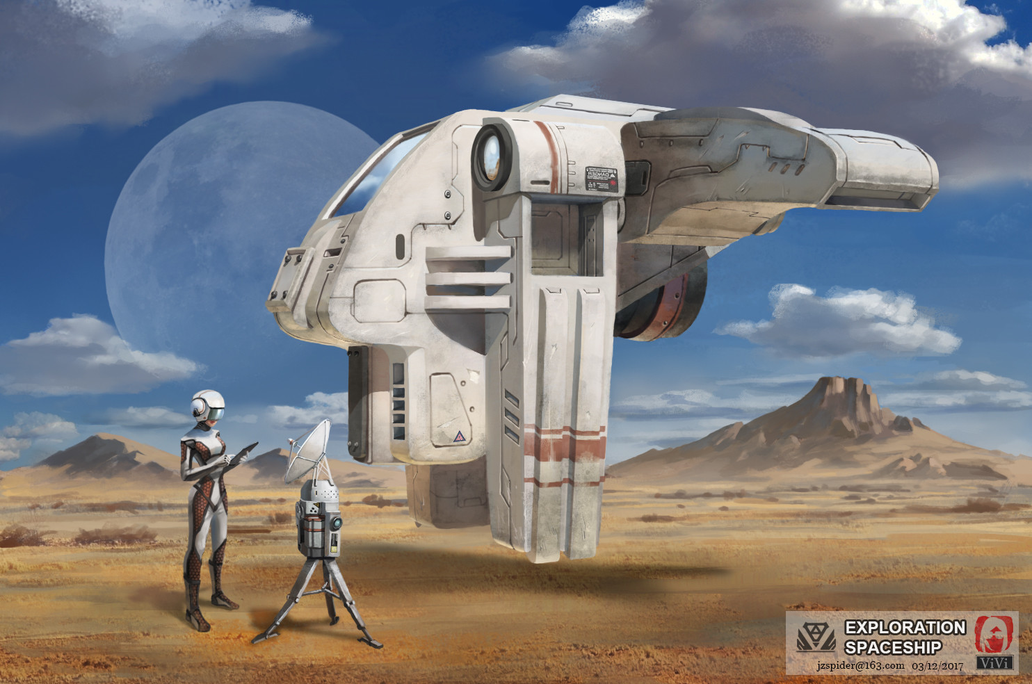 ArtStation - Mini Exploration Spaceship, Wei Wei