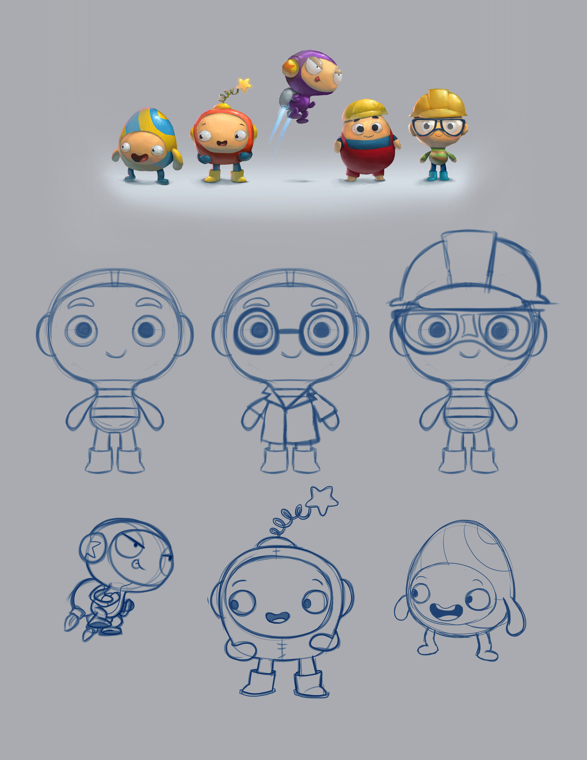 ArtStation - characters design for Kinder spot