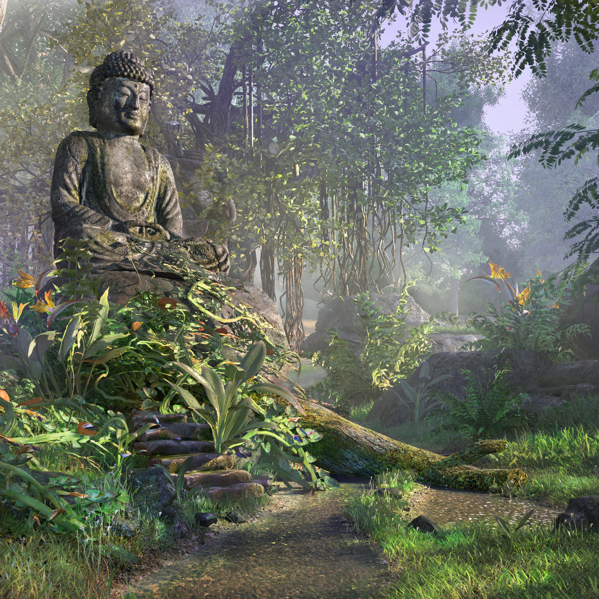 ArtStation - dence forest