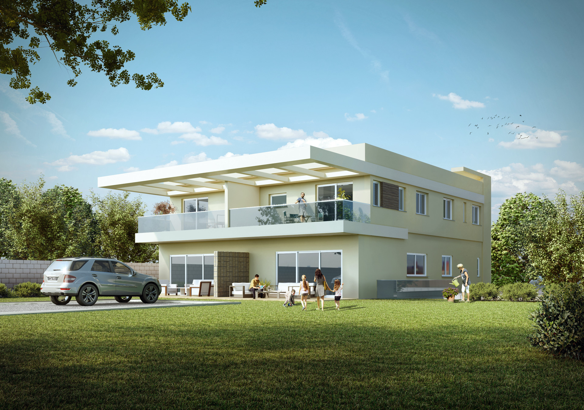 ArtStation - Modeling and rendering house exterior