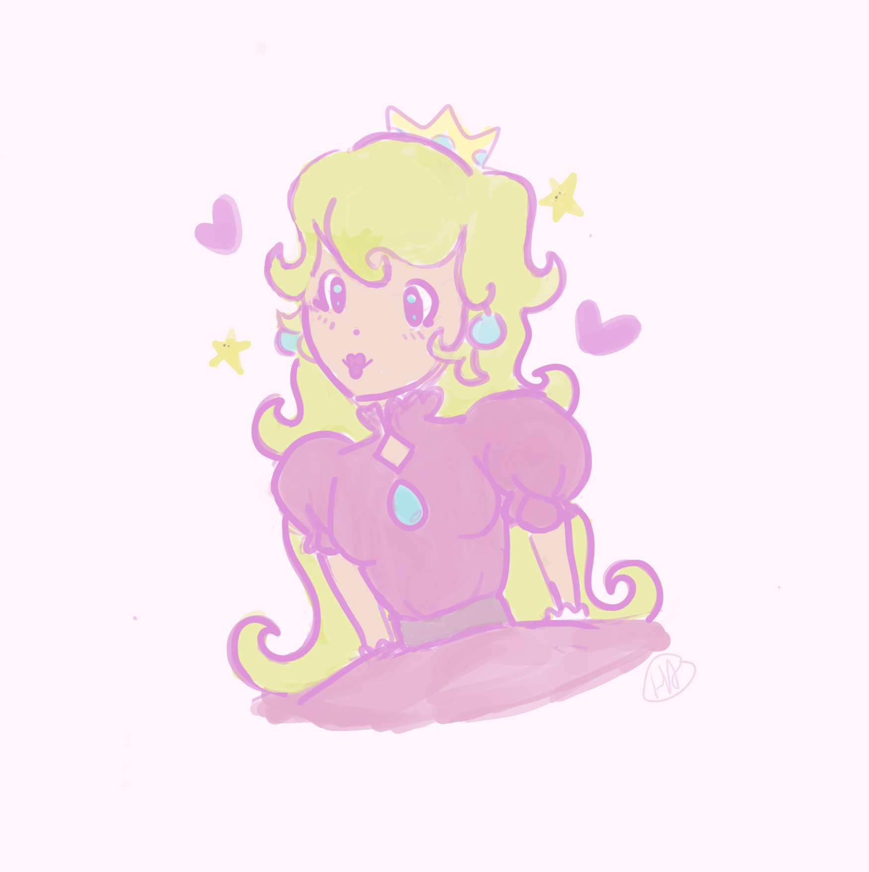 Hunter Allen - Princess Peach Illustration