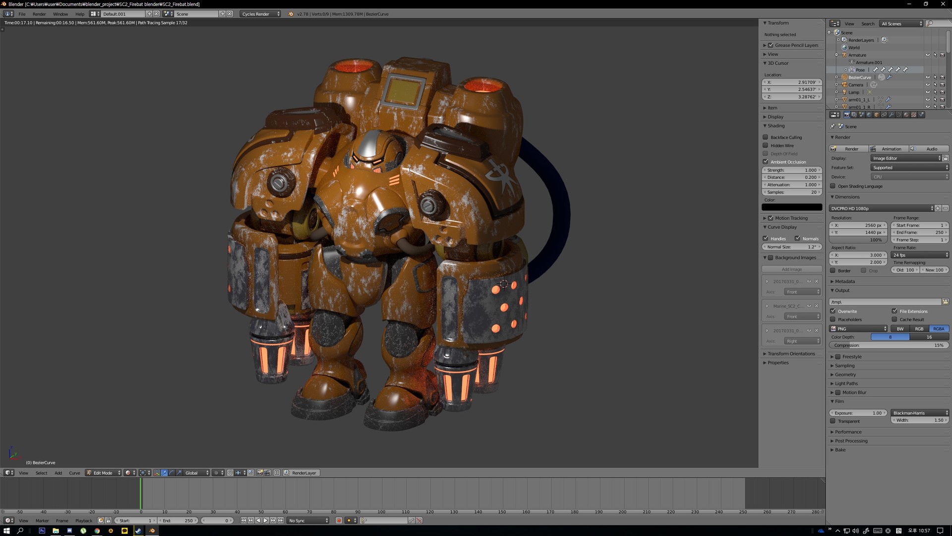 Sanghyeon Moon - Starcraft 2 - Firebat 3D model