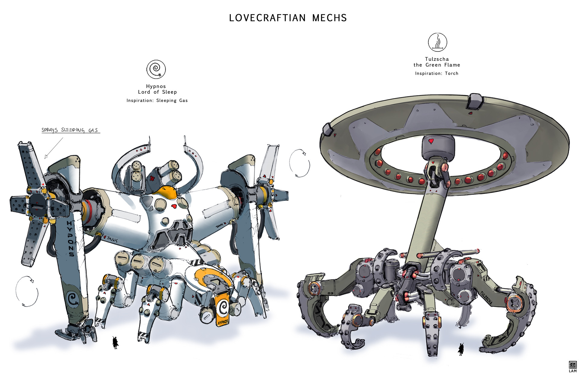 Lovecraftian Mechs by Sheng Lam : r/ImaginaryRobotics