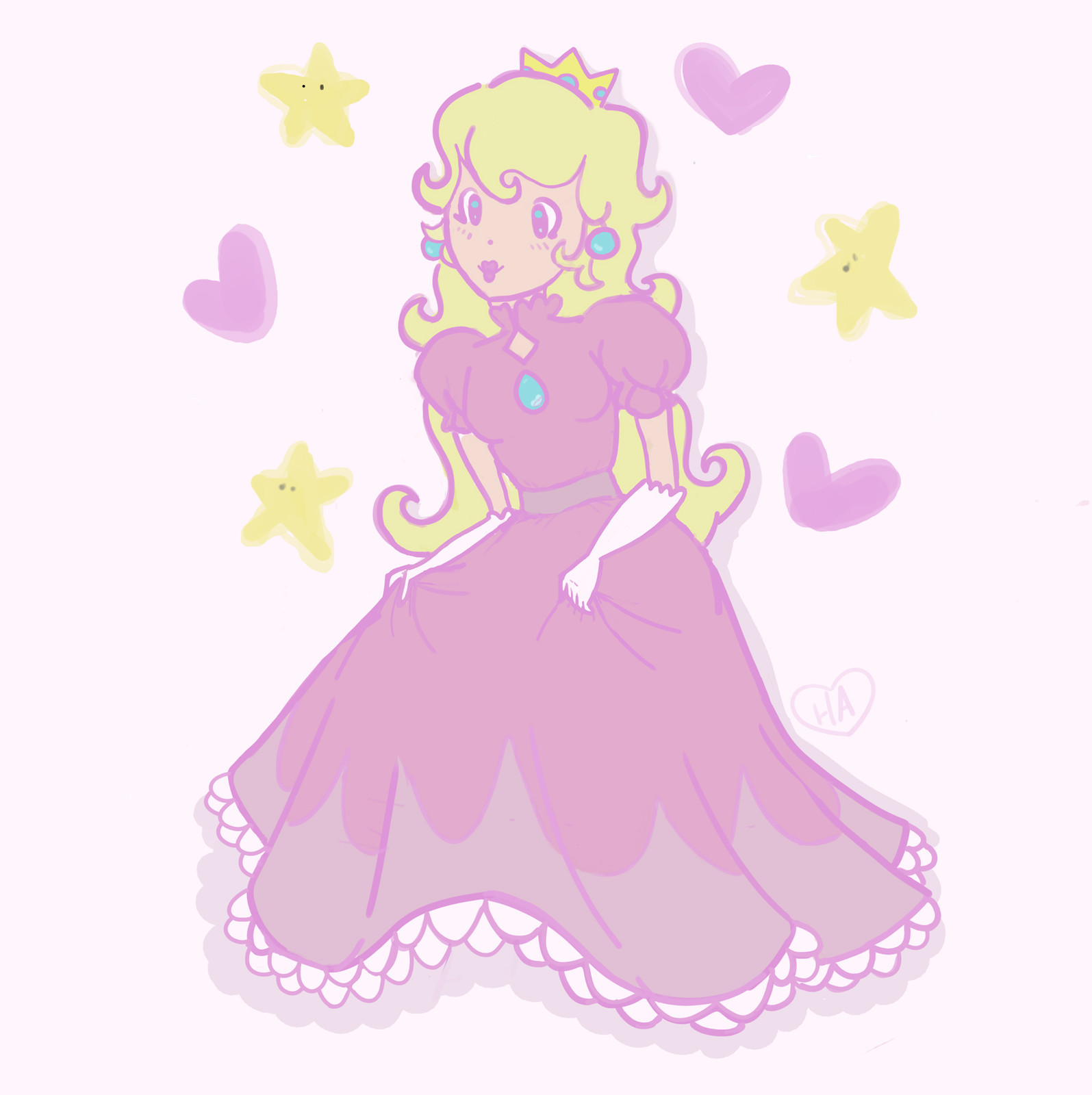 Hunter Allen - Princess Peach Illustration