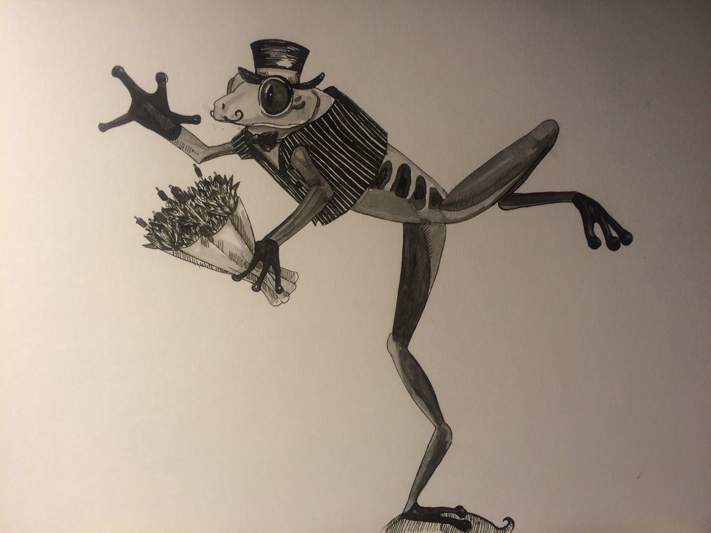 ArtStation - Mr. Сroak is hurrying on a date