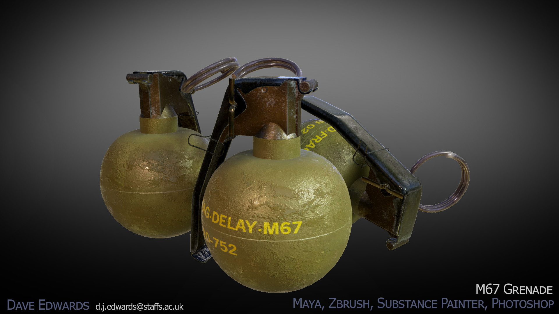 ArtStation - M67 Grenade, Dave Edwards