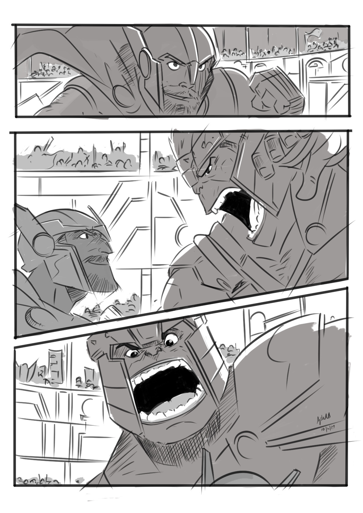 ArtStation - Thor Ragnarok (my version of a storyboard )