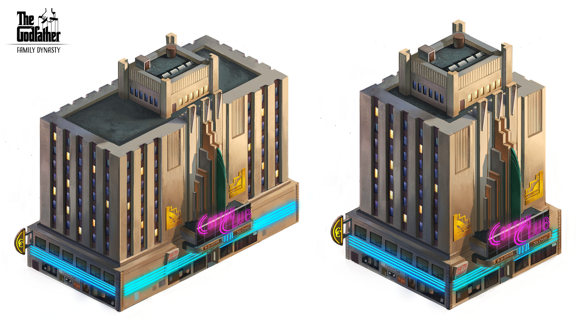 ArtStation - Godfather: Family Dynasty Isometric Building Concepts