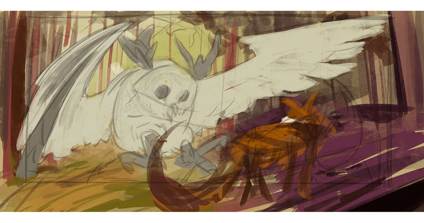 how to draw a fox and a owl