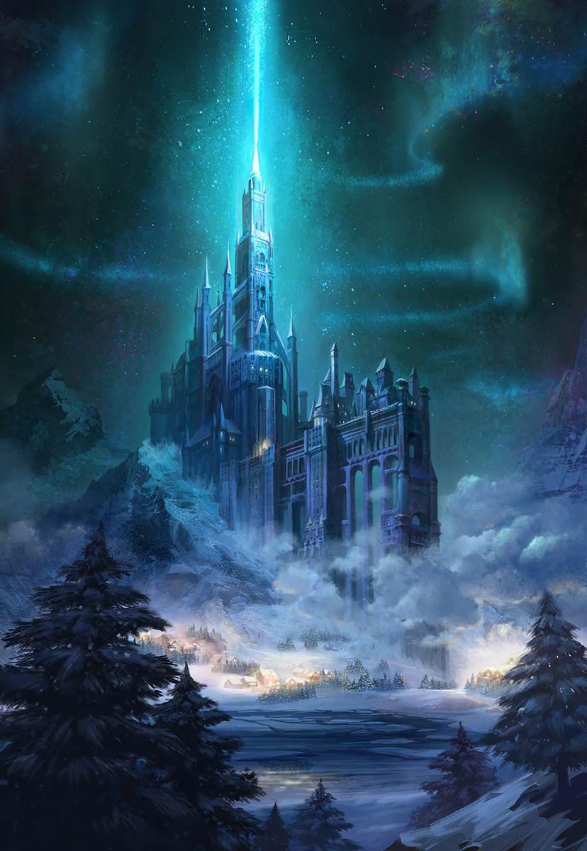 ArtStation - Castle on the snow mountain