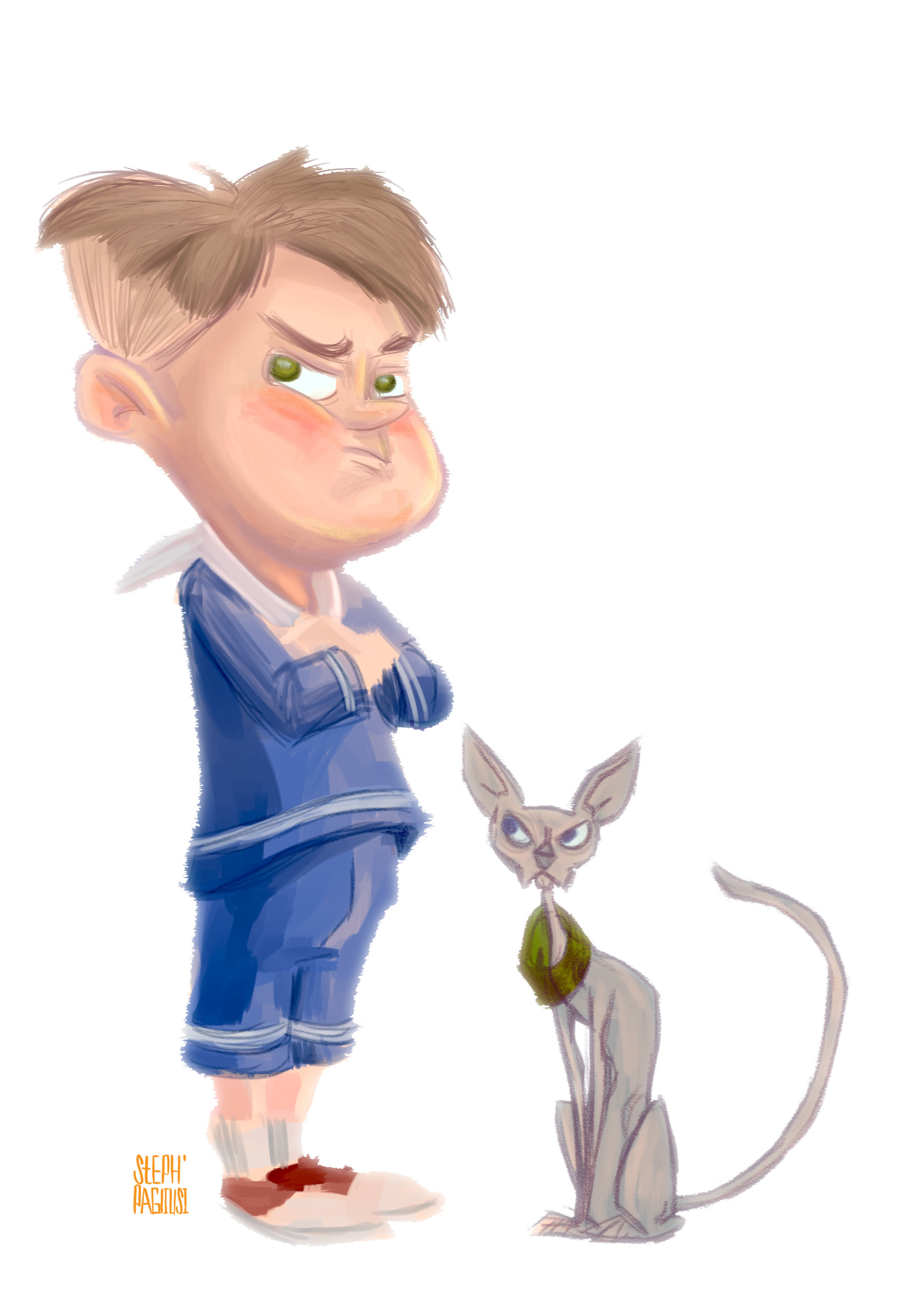 ArtStation - Cats are a boy's Best Friend?