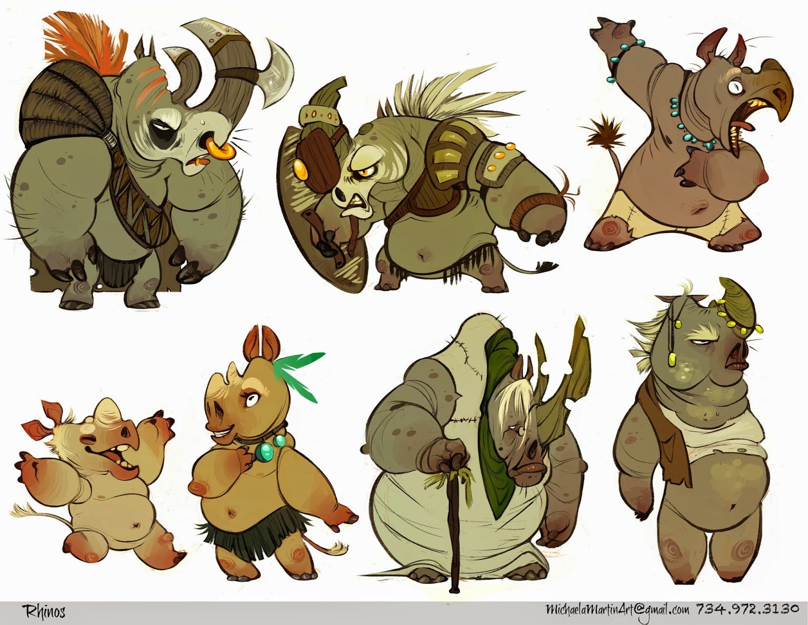 ArtStation - Portfolio 2014 - Rhinos