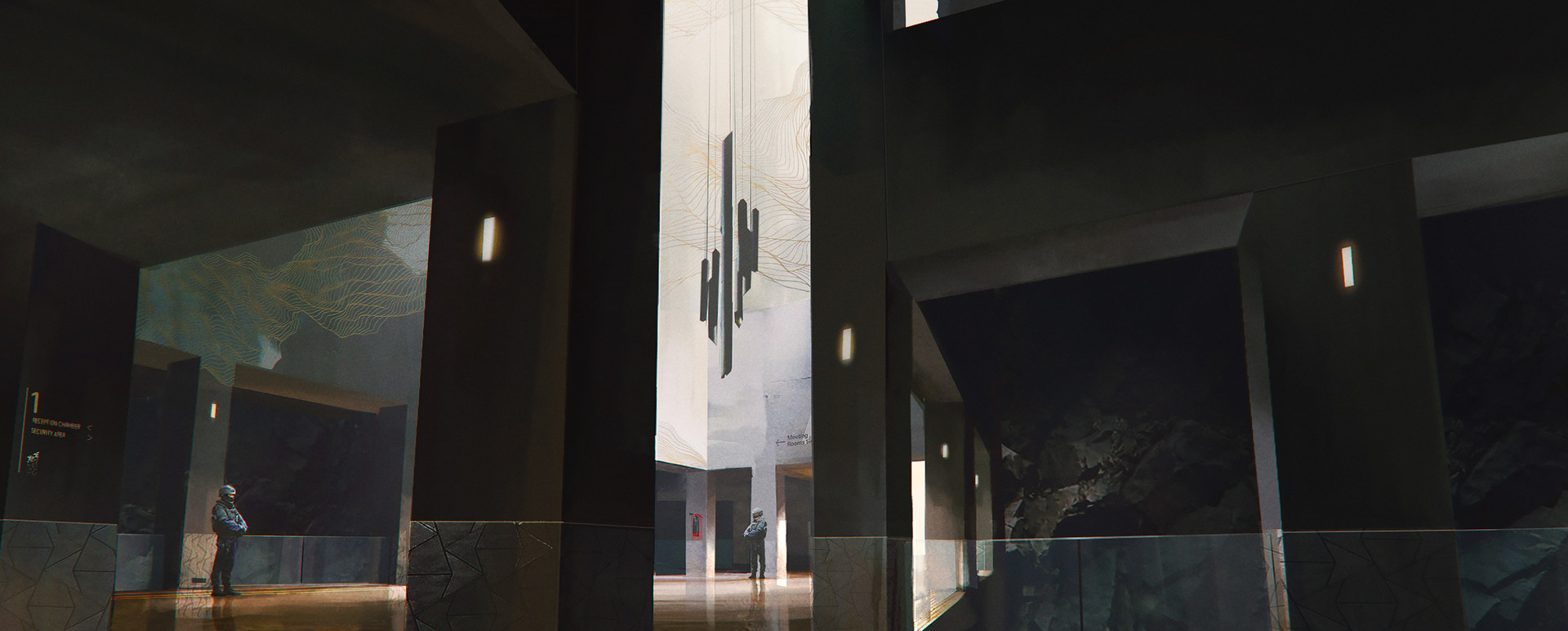 ArtStation - Military Base Lobby - Personal work