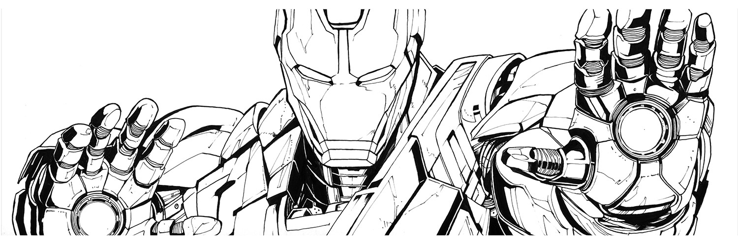 iron man mark 45 coloring page