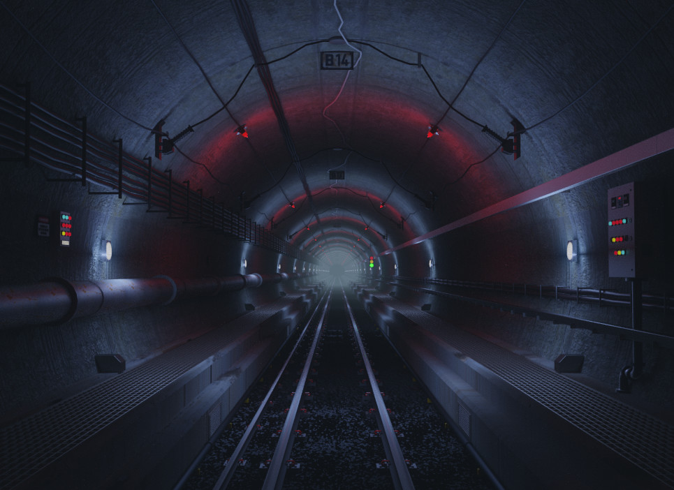 ArtStation - Underground Railway Tunnel