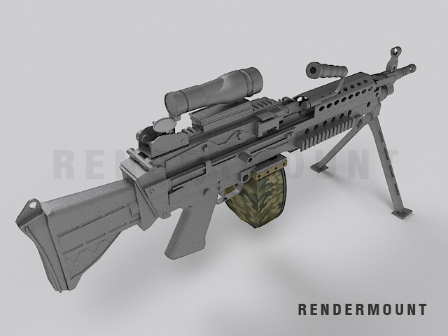 ArtStation - M249 Machine Gun