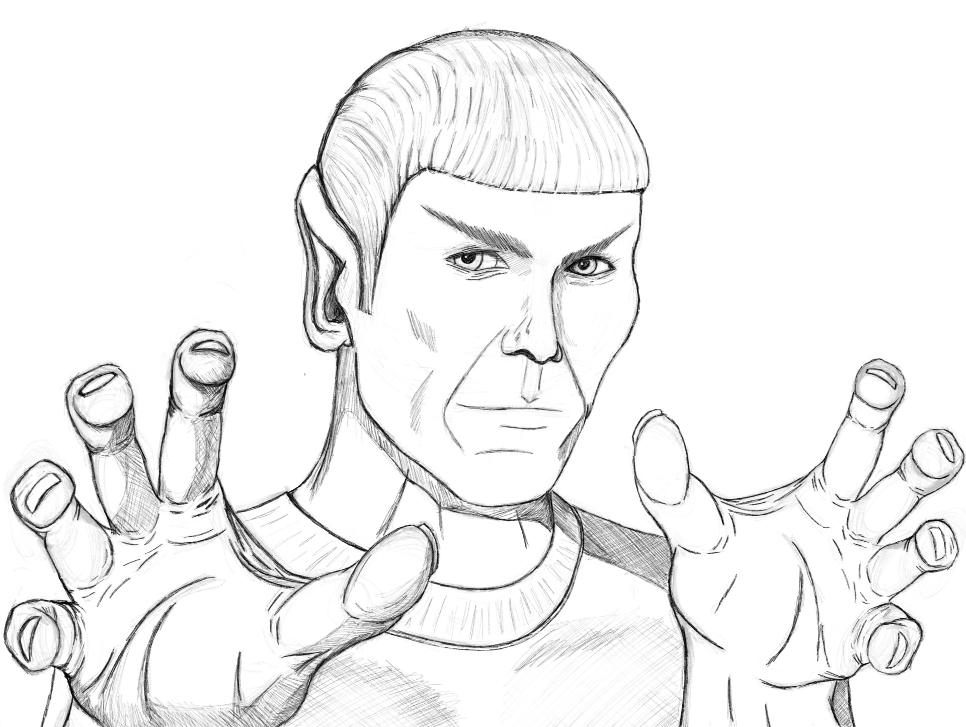 spock coloring page