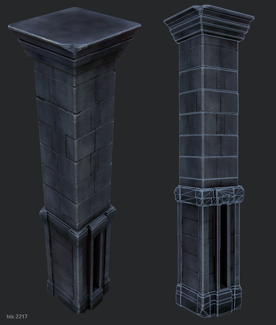 ArtStation - 3D Pillar Hand Painted