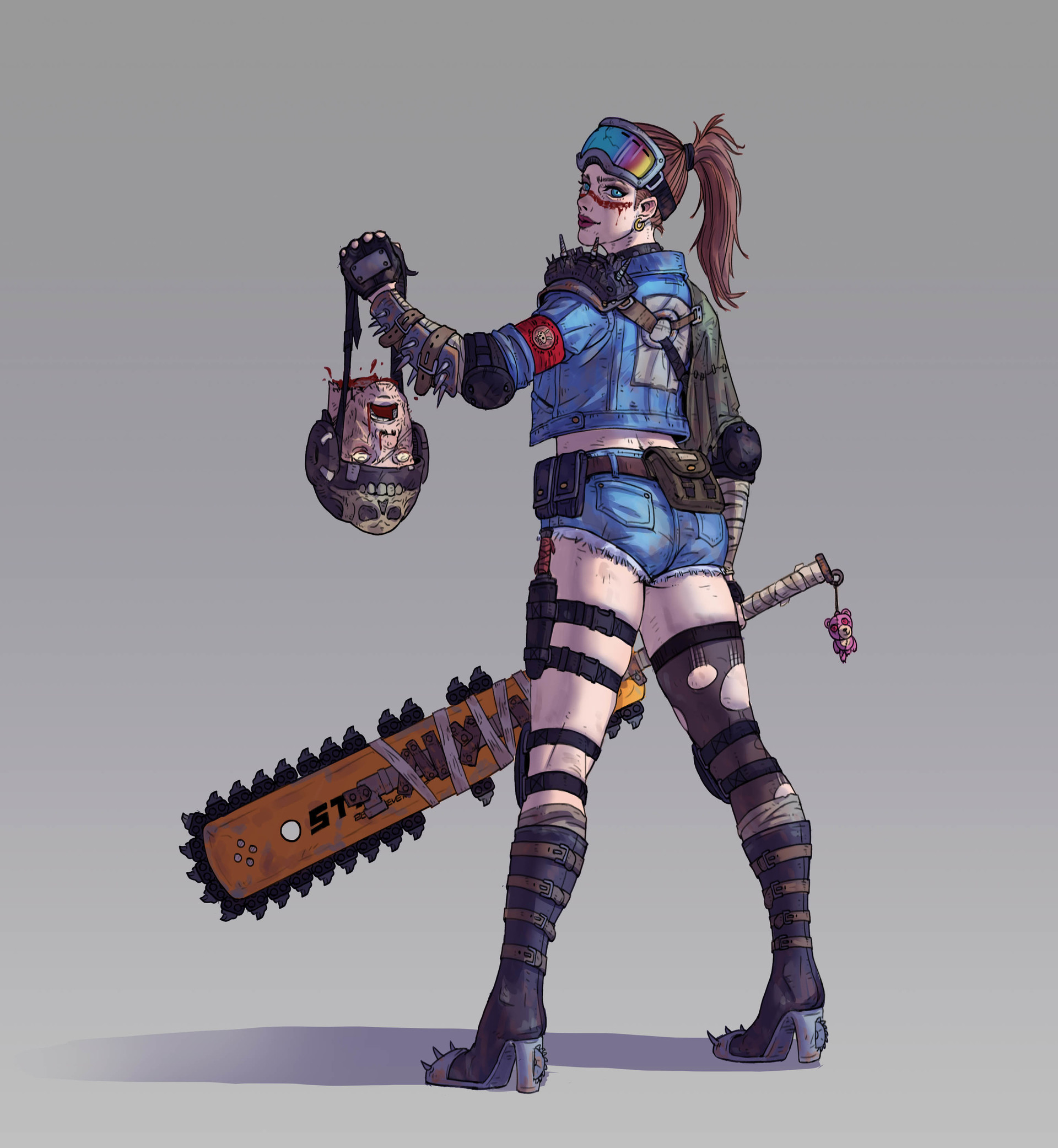 ArtStation - line art study - wasteland girl