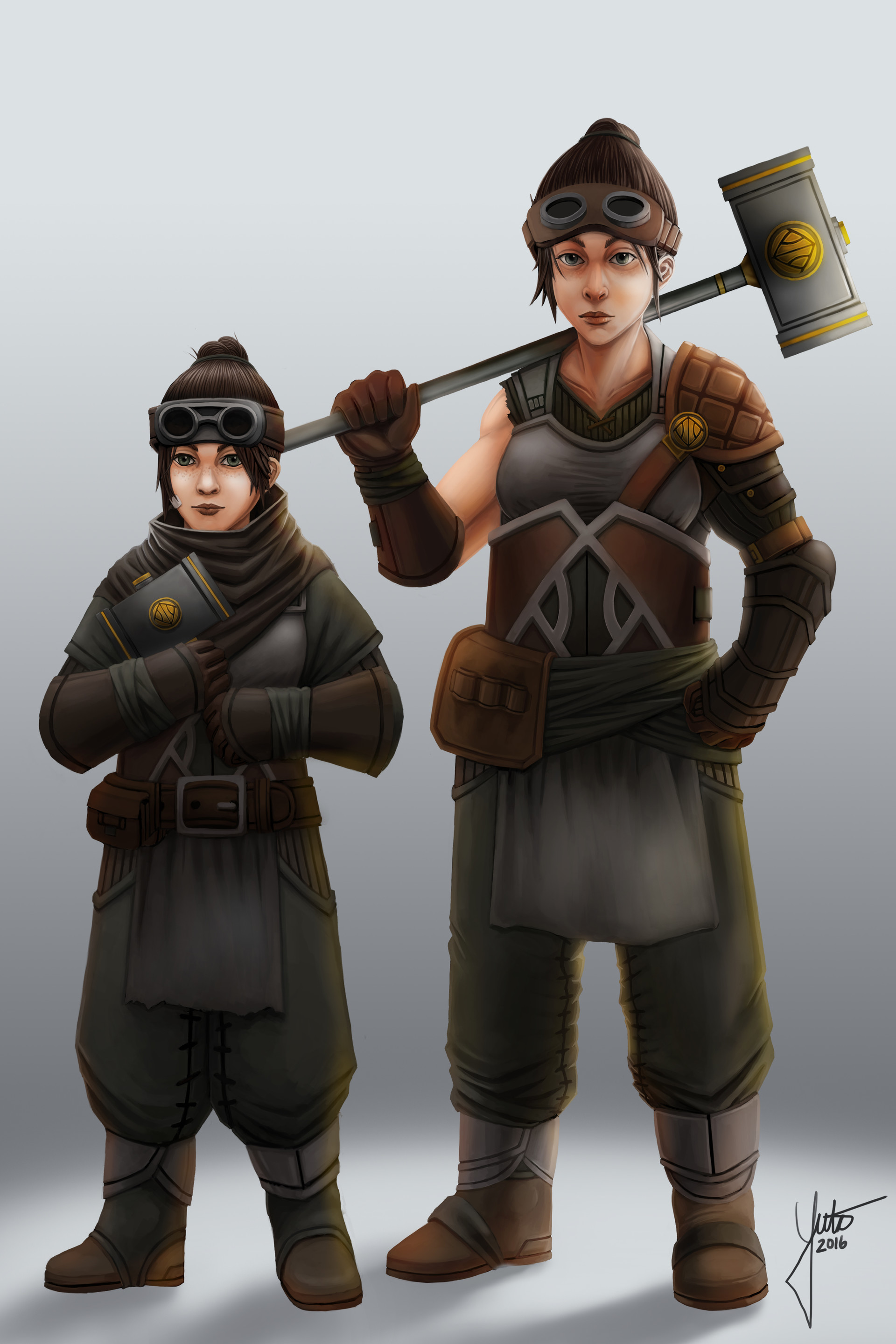 ArtStation - The Blacksmith's Daughter and Granddaughter, NPC