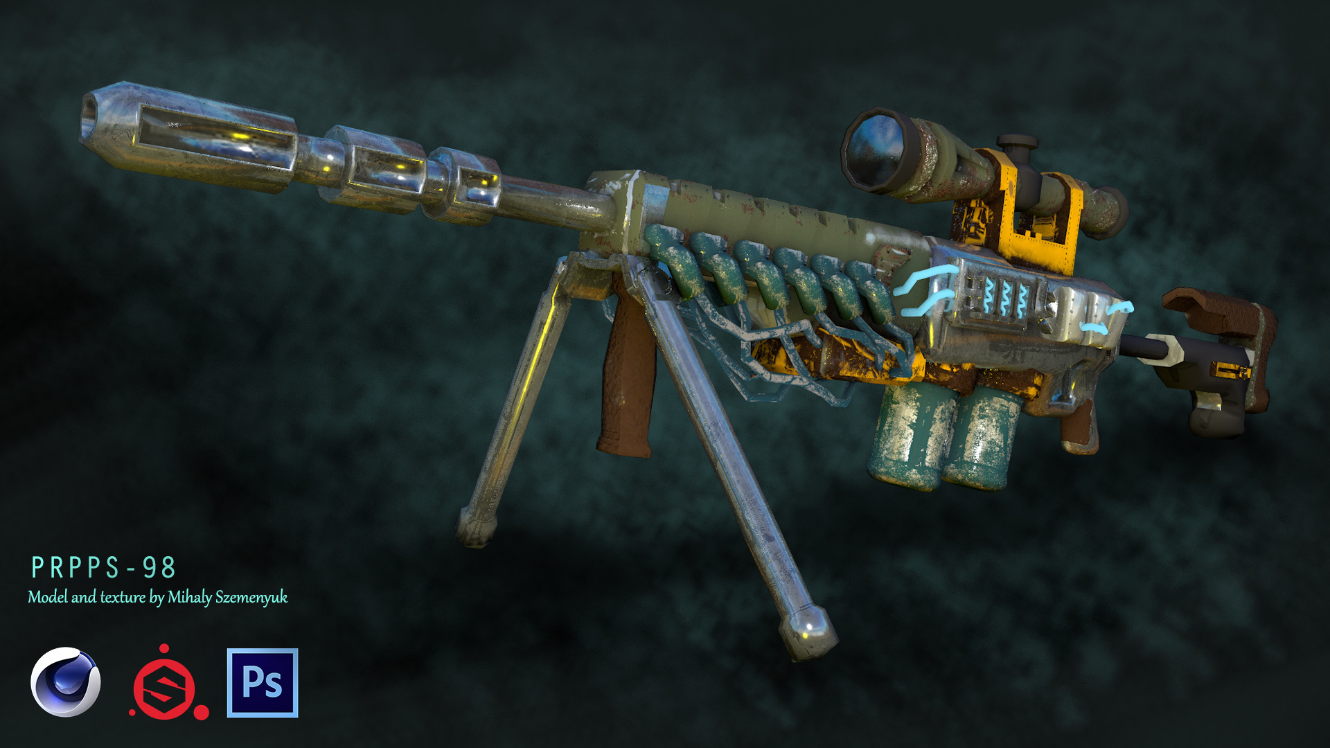 ArtStation - PRPPS-98 Sci-fi Sniper Rifle