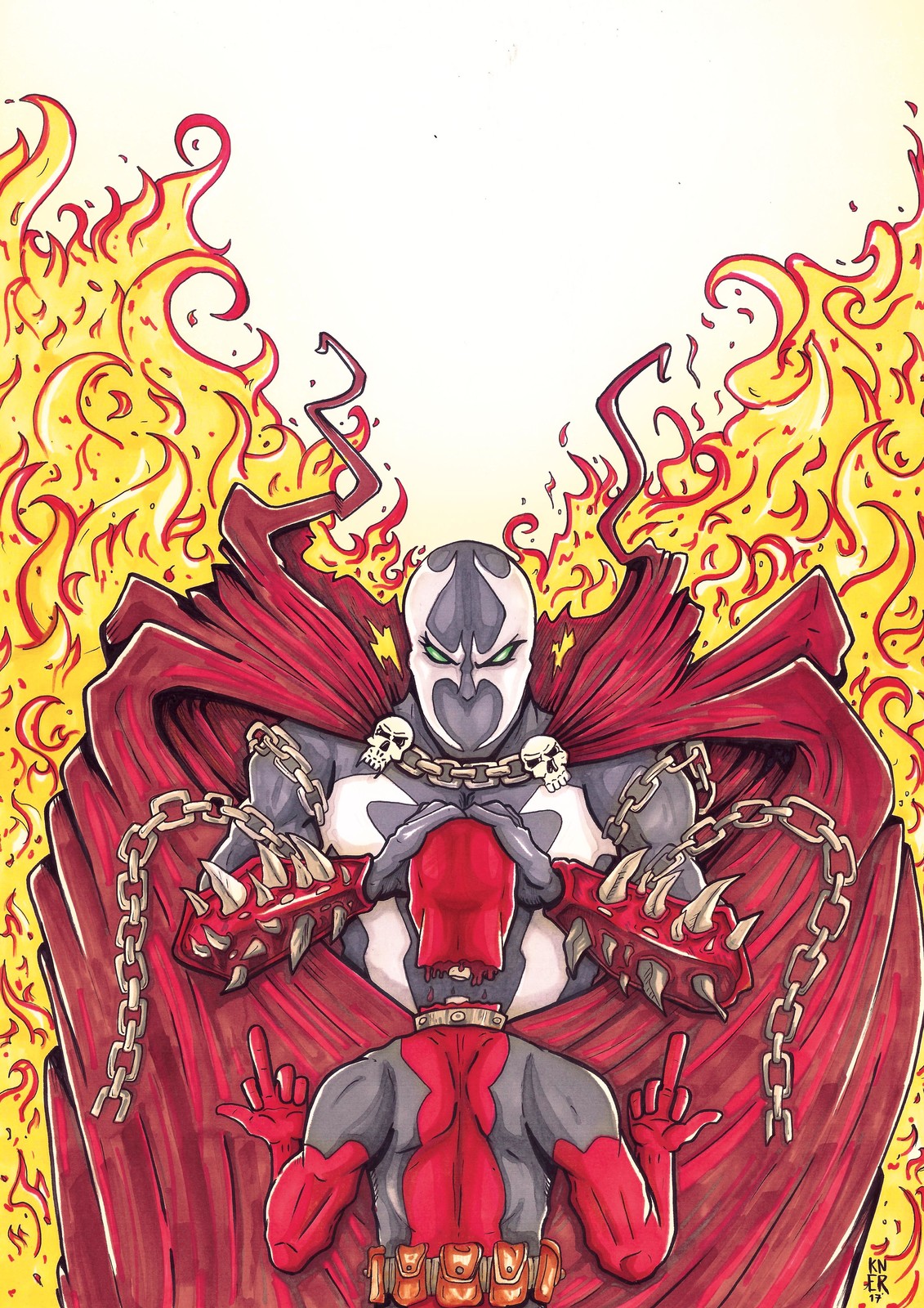 Sevastianos (Kner) Ntzokas - Spawn vs Deadpool - Illustration