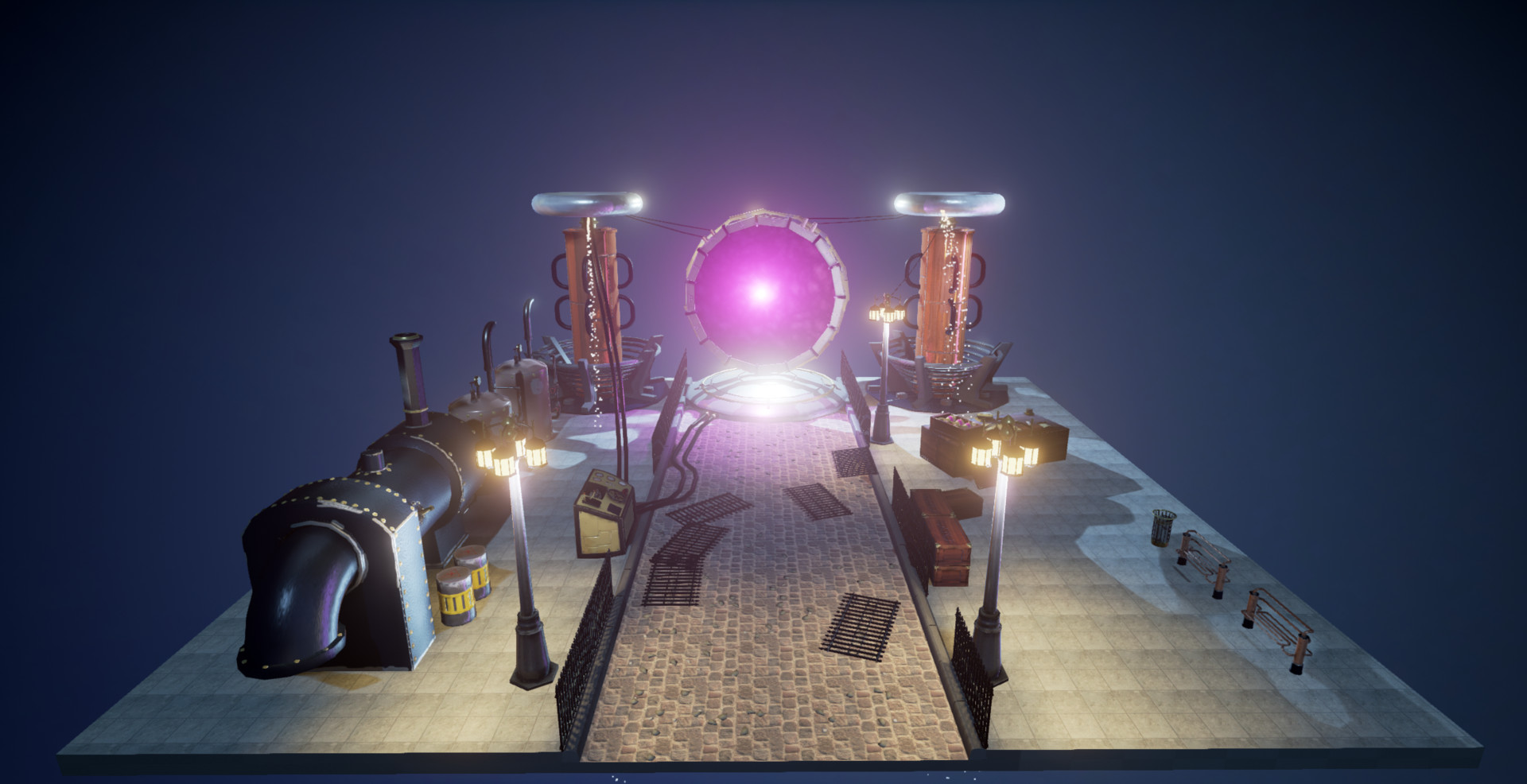 ArtStation - Steampunk Portal scene