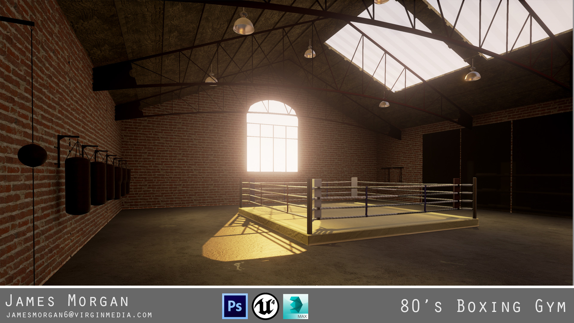 ArtStation - 80's Themed Boxing Gym - Final Year Project