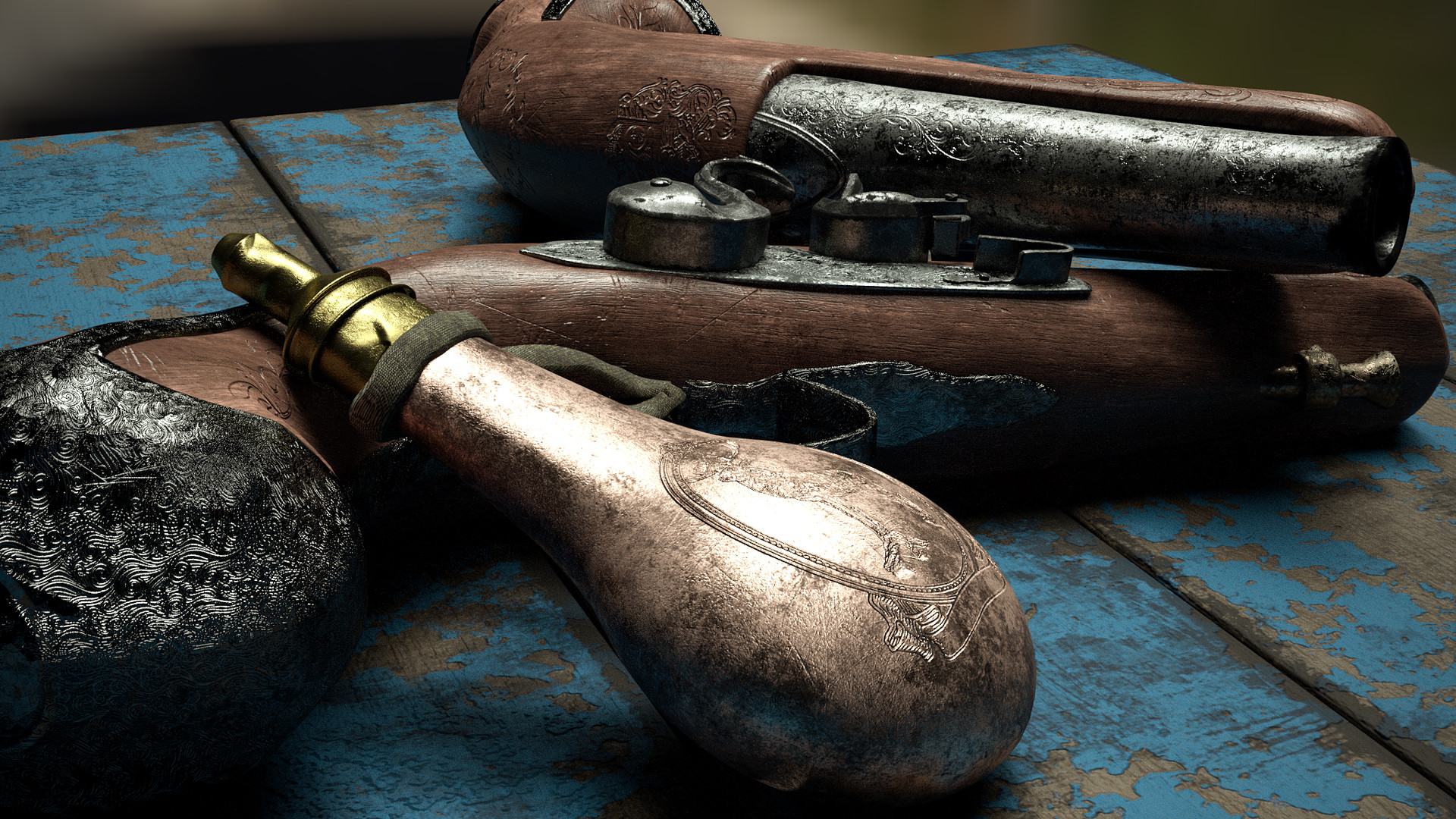 ArtStation - Flintlock pistols