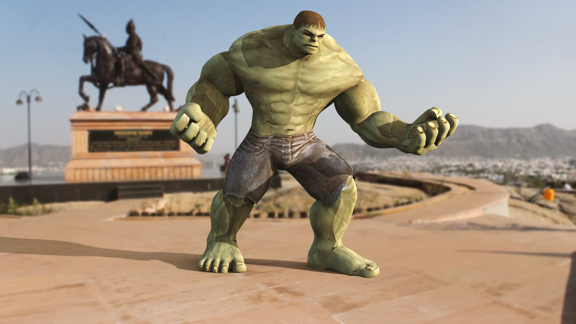ArtStation - 3d hulk with realistic lighting