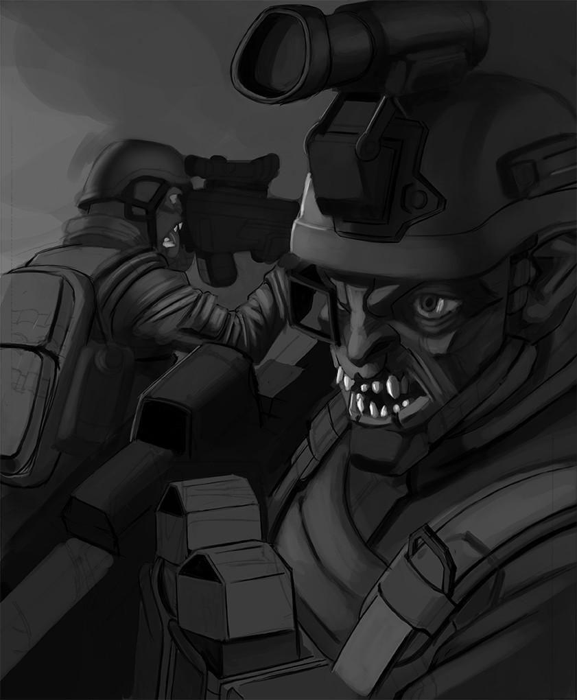 ArtStation - Orcs Modern Warfare