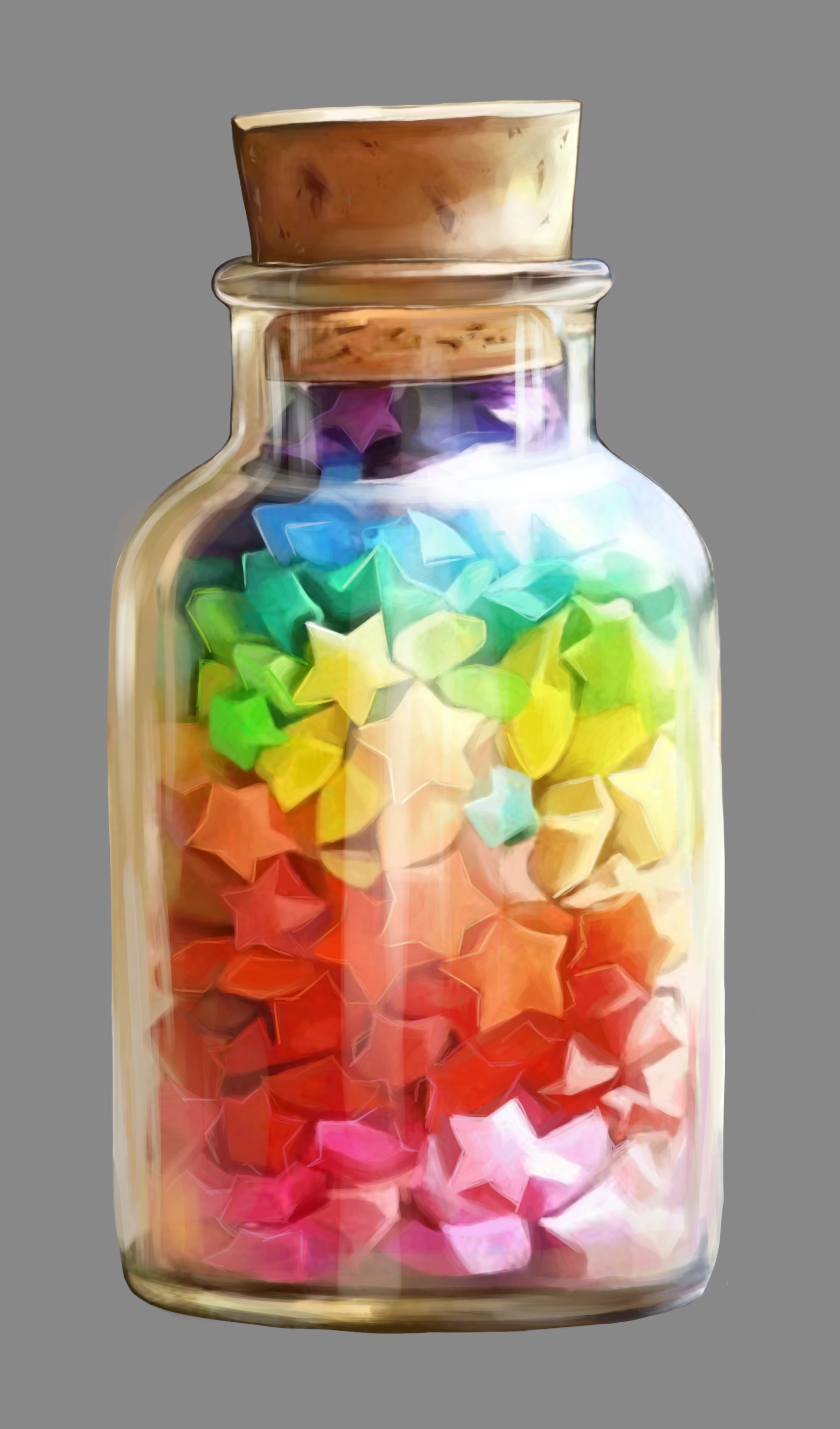 ArtStation - small bottle with stars