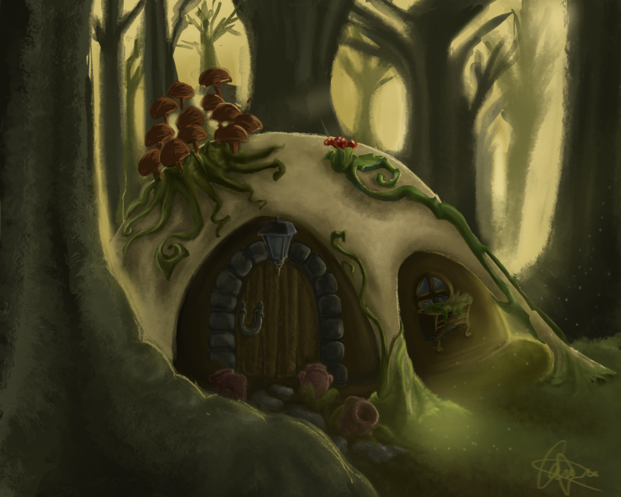 ArtStation - The druid's hut
