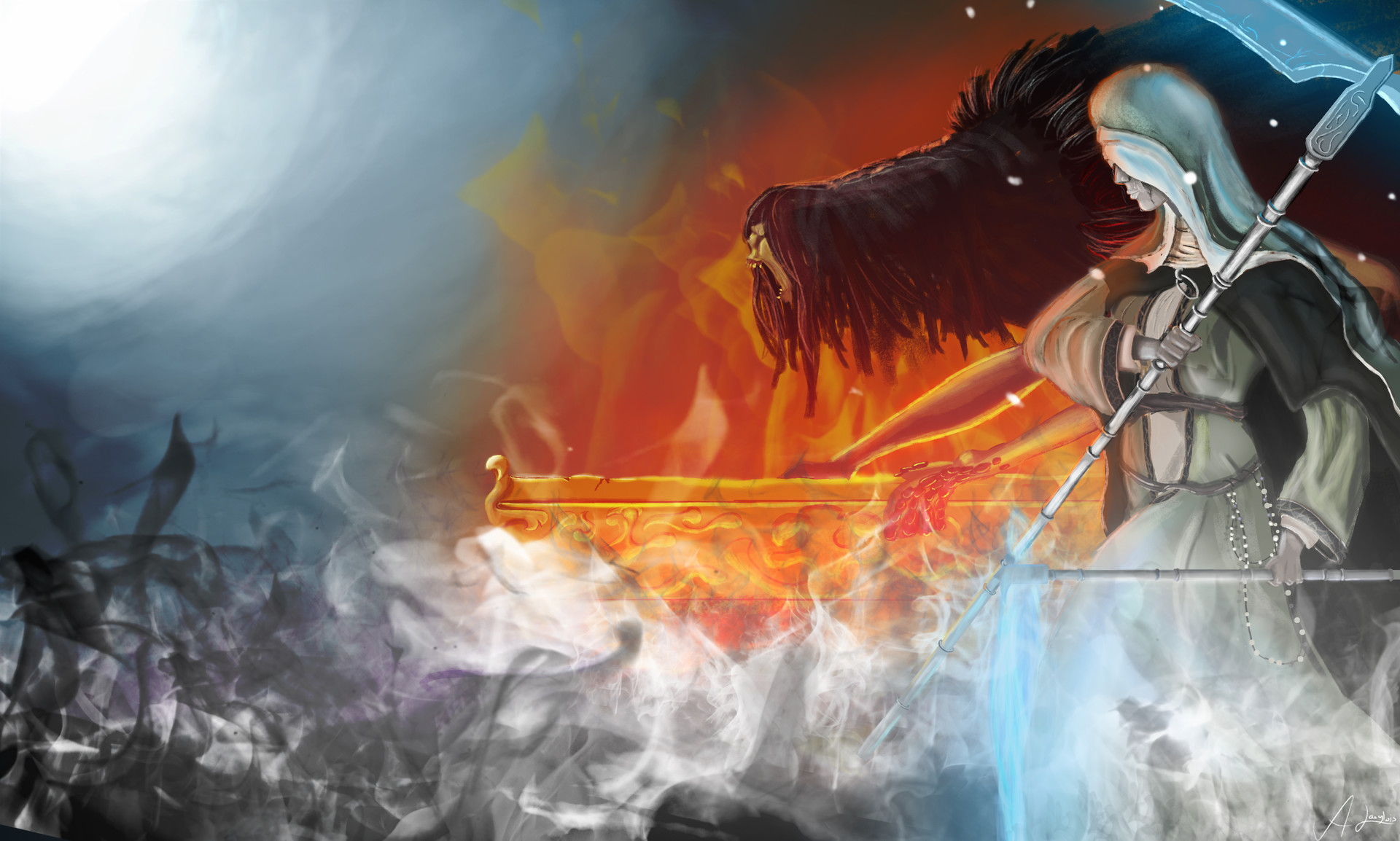 ArtStation - Father Ariandel & Blackflame Friede